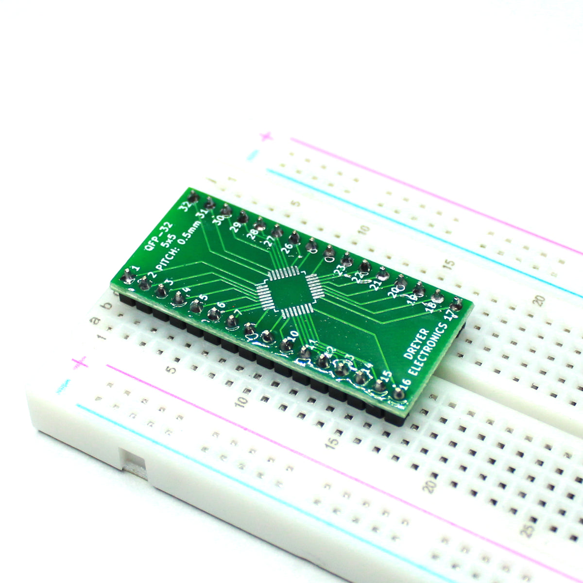 32-Pin TQFP/LQFP To DIP Breakout Board (P:0.5mm, B:5x5mm/P:0.8mm, B:7x ...